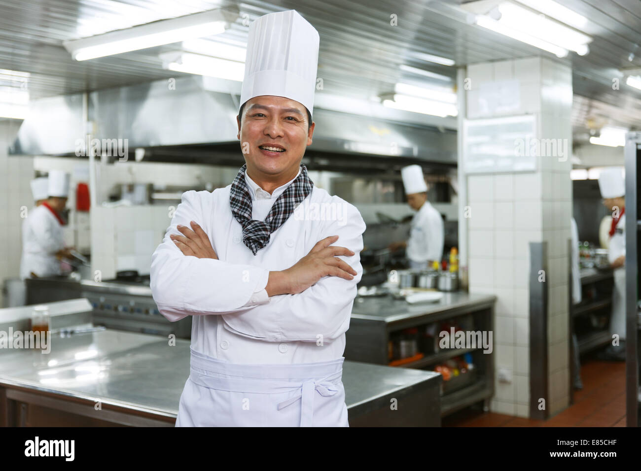 Chef food work overalls hi-res stock photography and images - Alamy