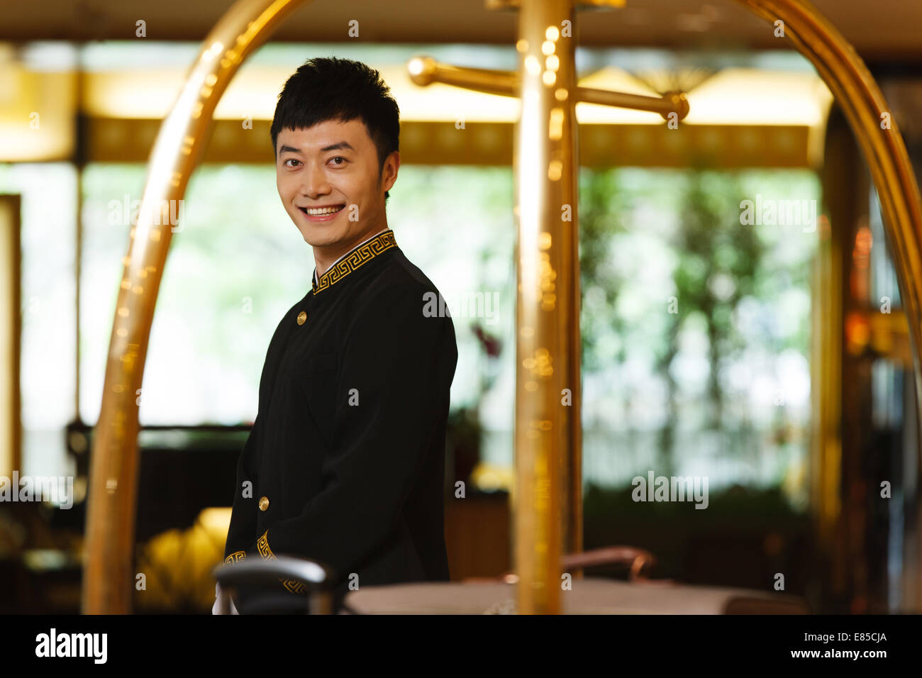 Portrait of hotel service staff Stock Photo - Alamy