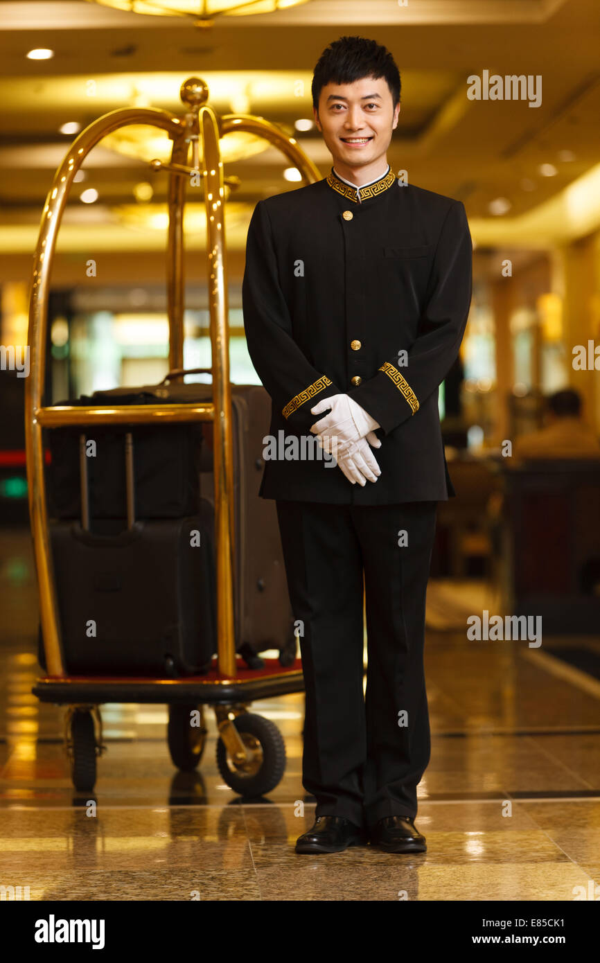 Portrait of hotel service staff Stock Photo - Alamy