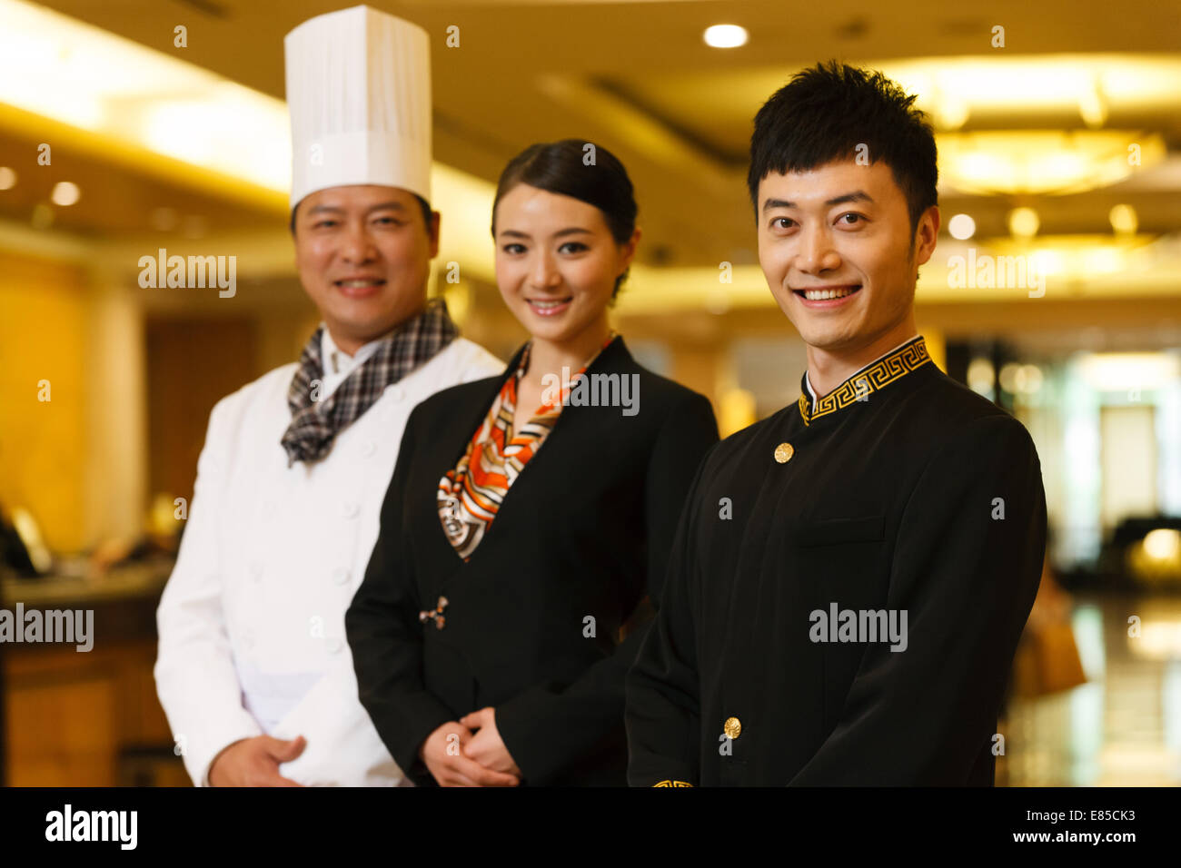 Portrait of hotel service staff Stock Photo - Alamy