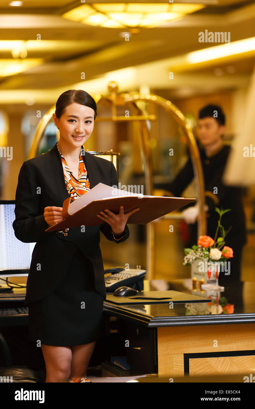 Portrait of hotel service staff Stock Photo - Alamy