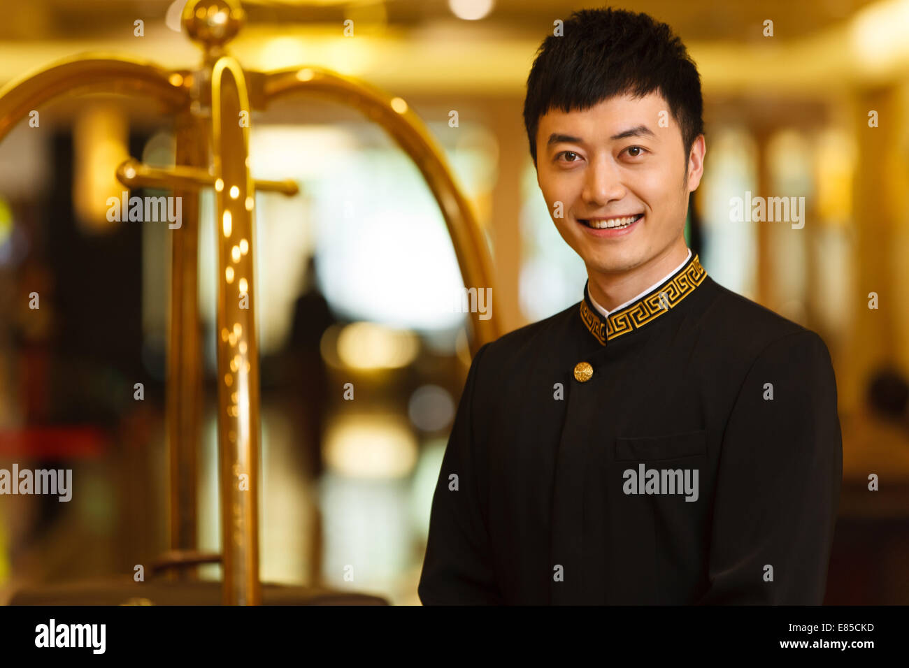 Portrait of hotel service staff Stock Photo - Alamy