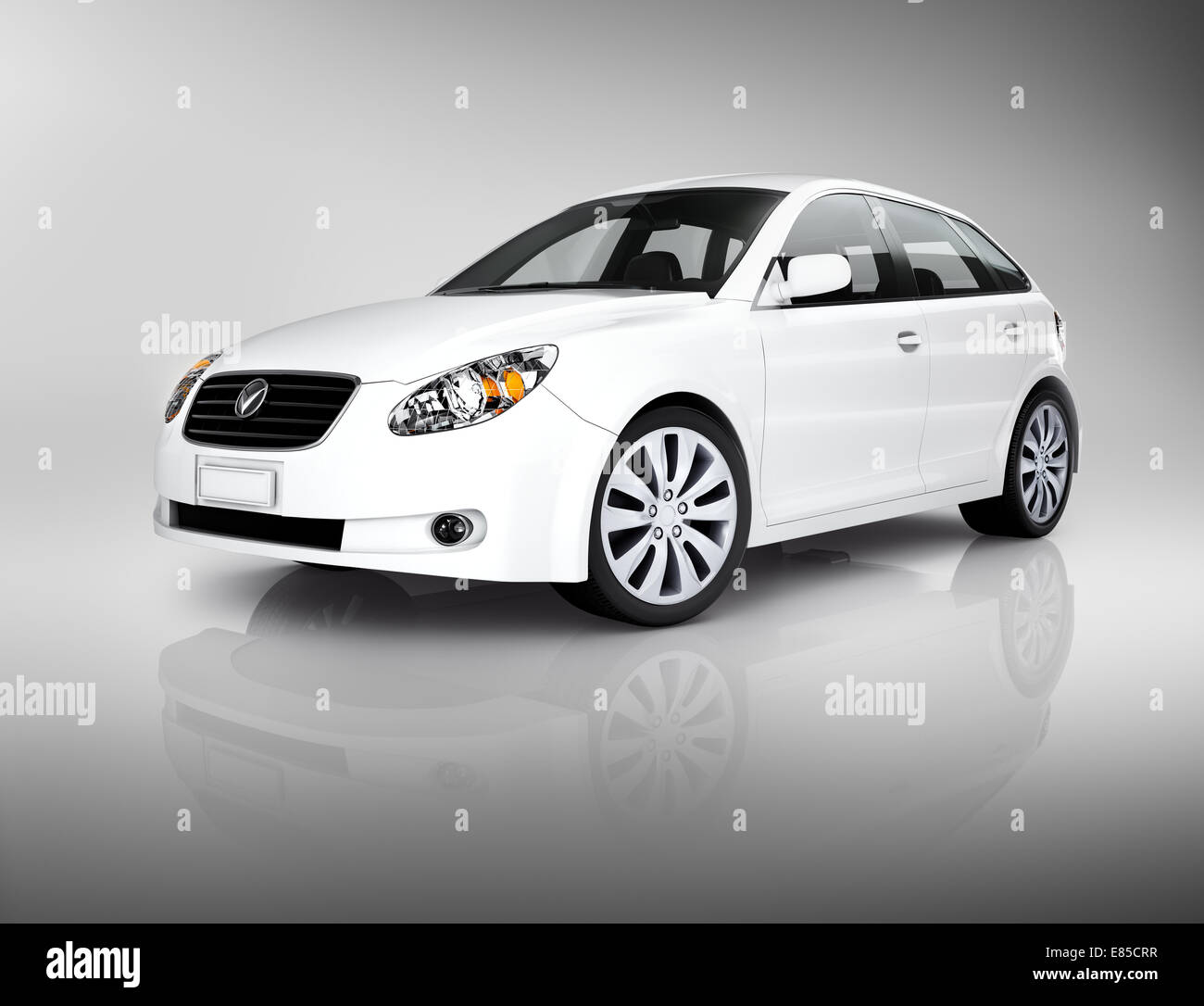 White Luxury Vehicle Stock Photo - Alamy