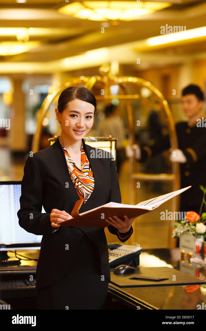 Portrait of hotel service staff Stock Photo - Alamy