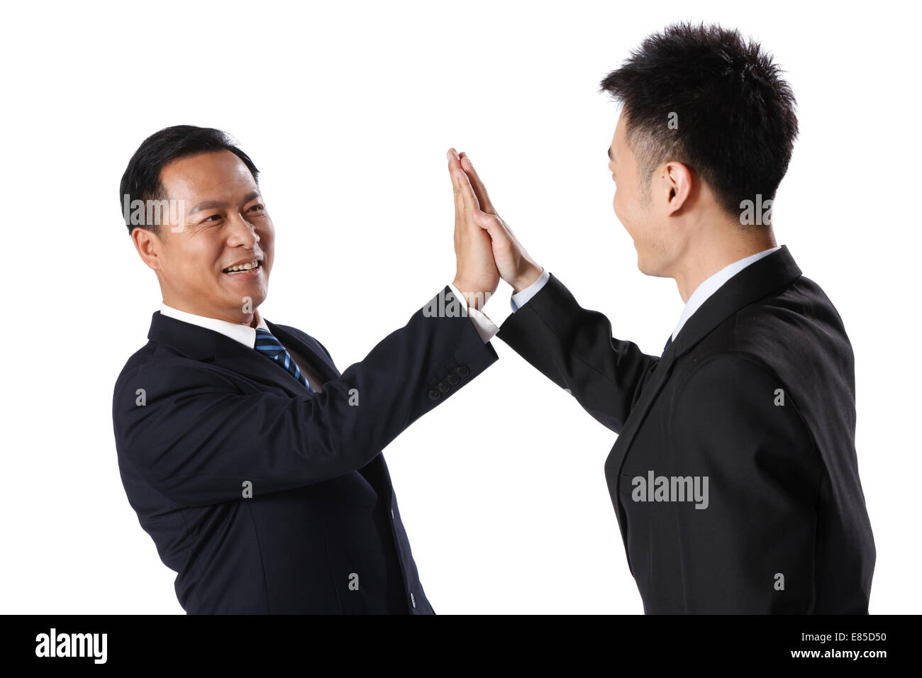 Two businessmen talking Stock Photo - Alamy