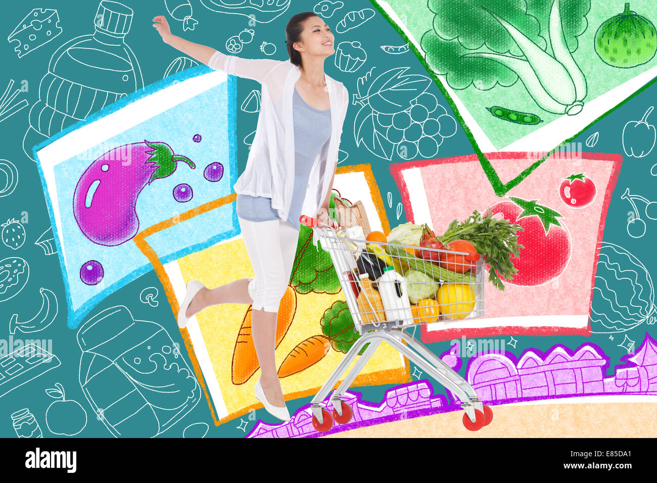 Young woman shopping Stock Photo - Alamy Young woman shopping Stock Photo - Alamy