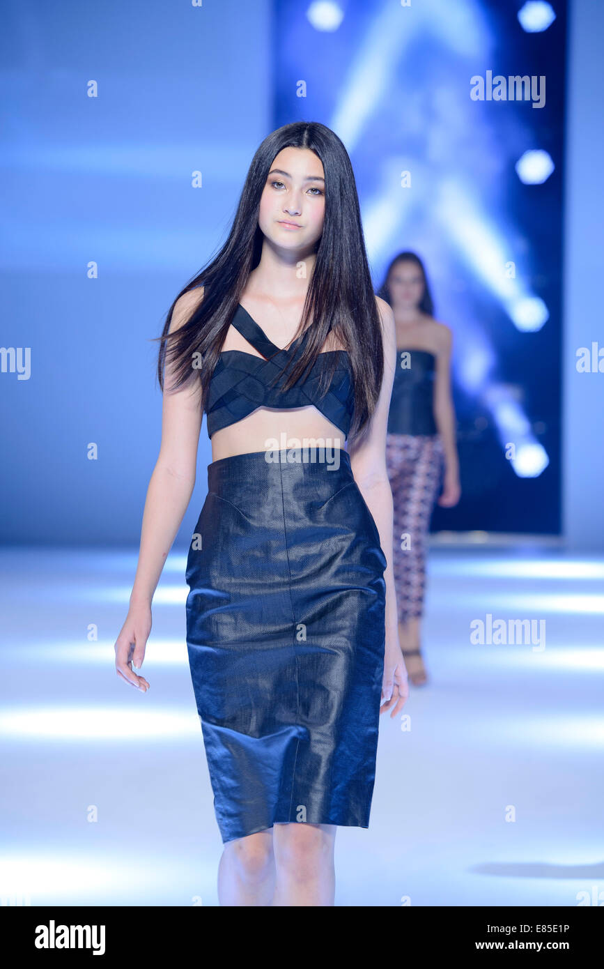 SYDNEY, AUSTRALIA - SEPTEMBER 27: A model showcases designs for Bianca ...