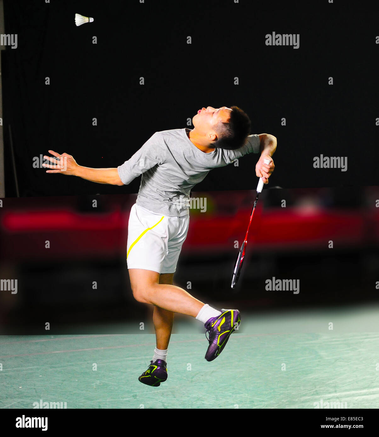 Vertical shot asian sportsman training hi-res stock photography and ...