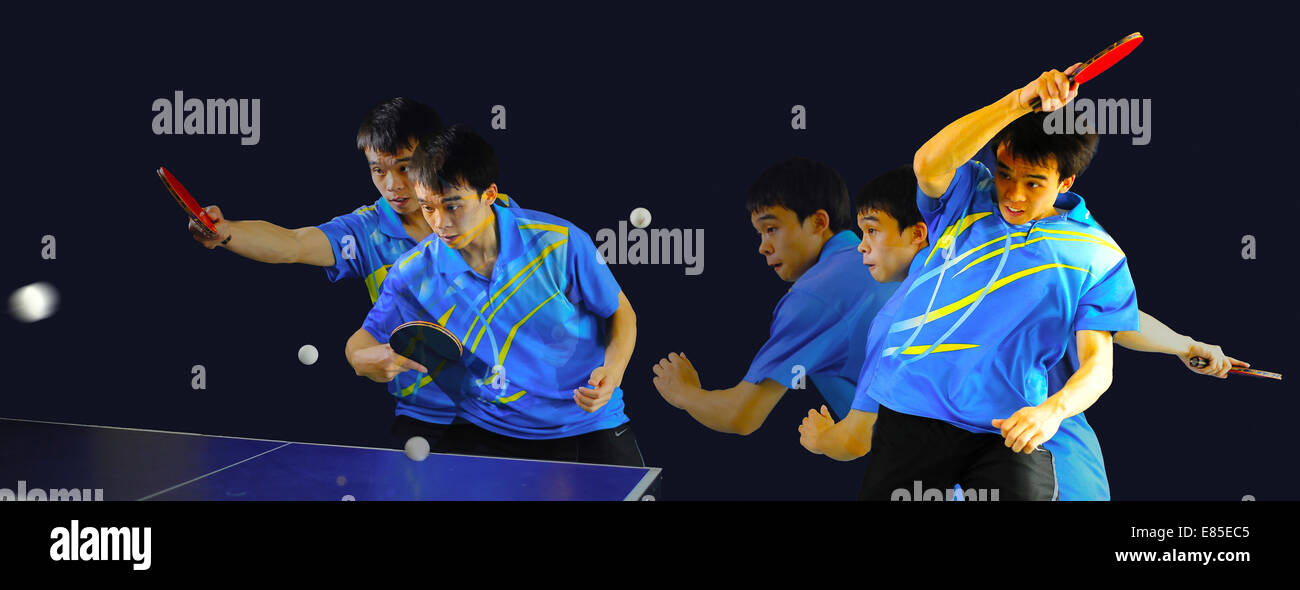 Table tennis player Stock Photo - Alamy