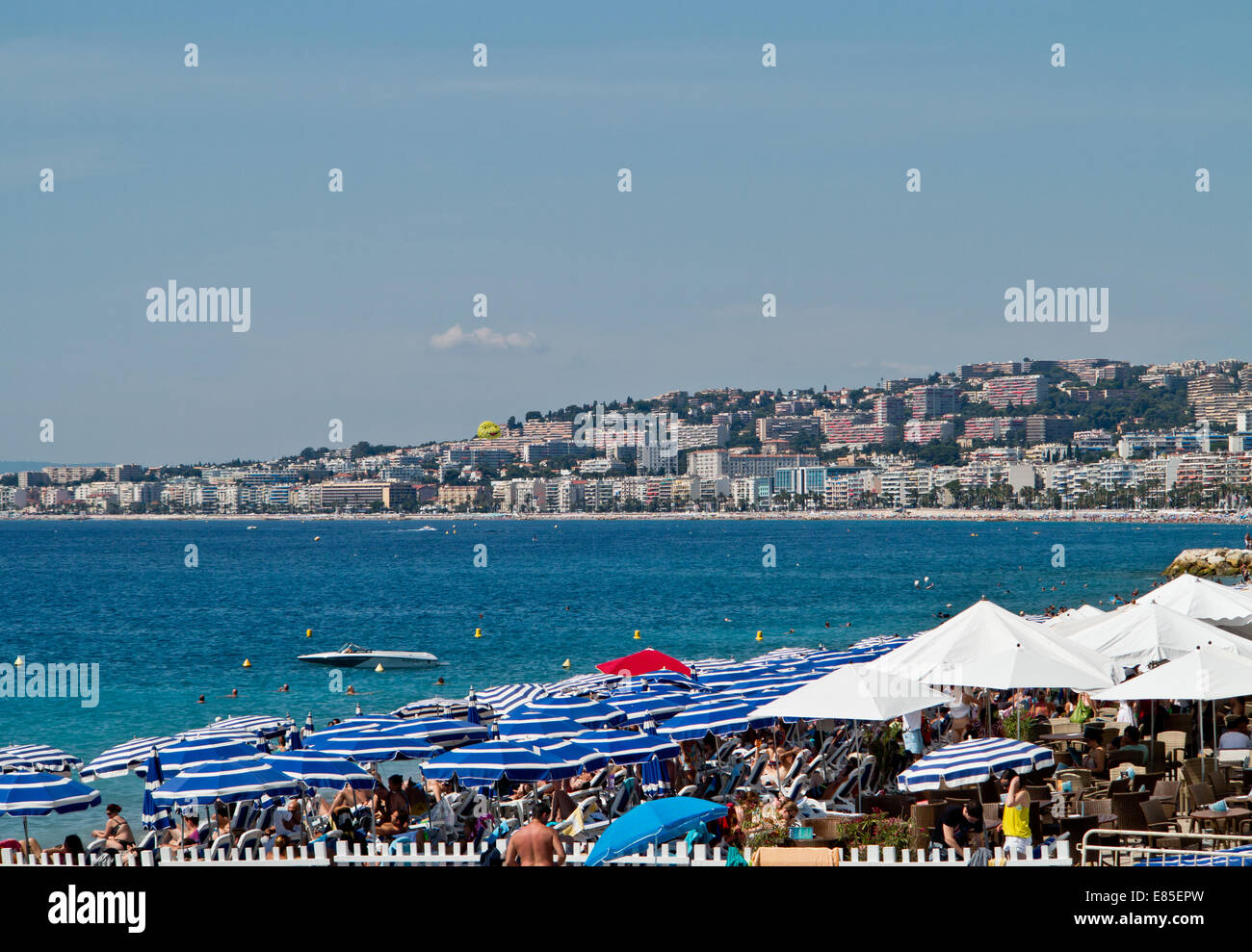Nice, France. 17th Aug, 2013. View on the seafront in the city of Nice ...