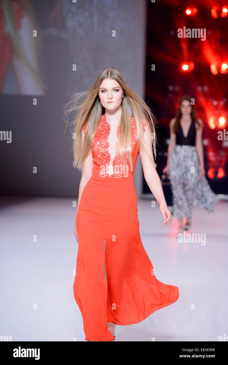 SYDNEY, AUSTRALIA - SEPTEMBER 27: A model showcases designs for Ginger ...