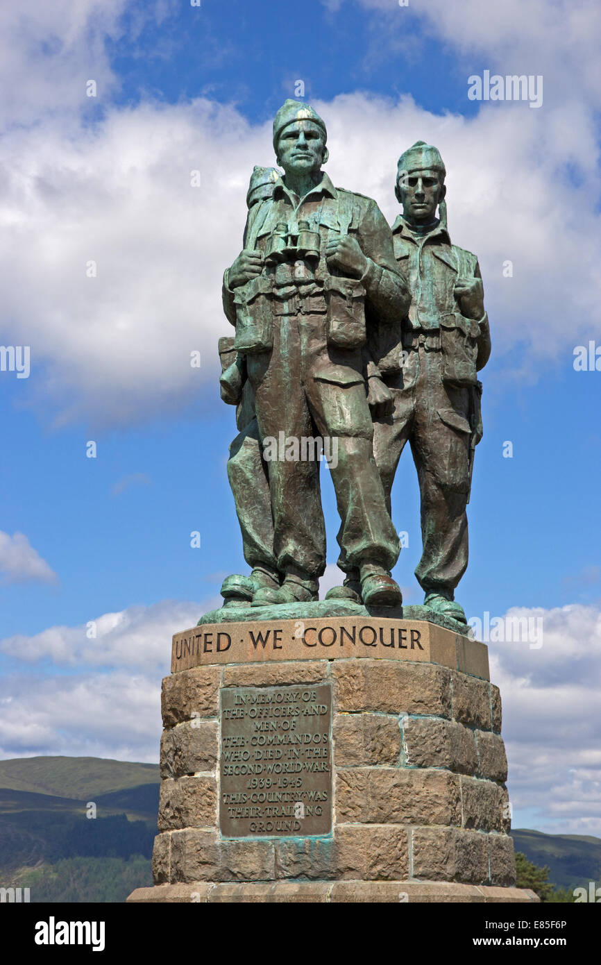 Commando Monument at Spean Bridge near Fort William, Scotland Stock ...