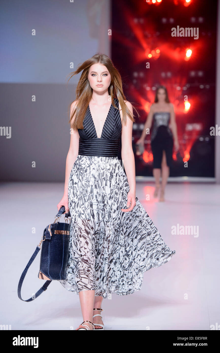 SYDNEY, AUSTRALIA - SEPTEMBER 27: A model showcases designs for Ginger ...