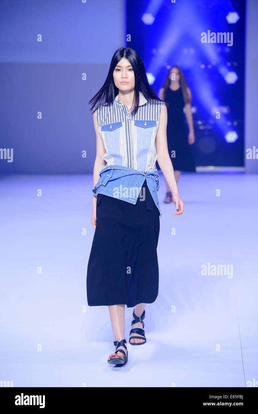 SYDNEY, AUSTRALIA - SEPTEMBER 27: A model showcases designs for Dion ...