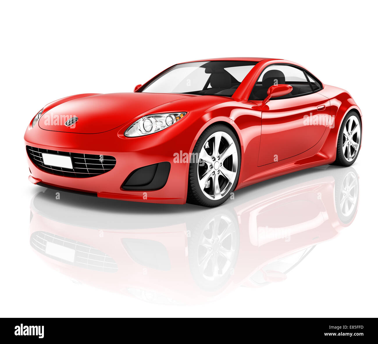 Red Sport Car Stock Photo - Alamy