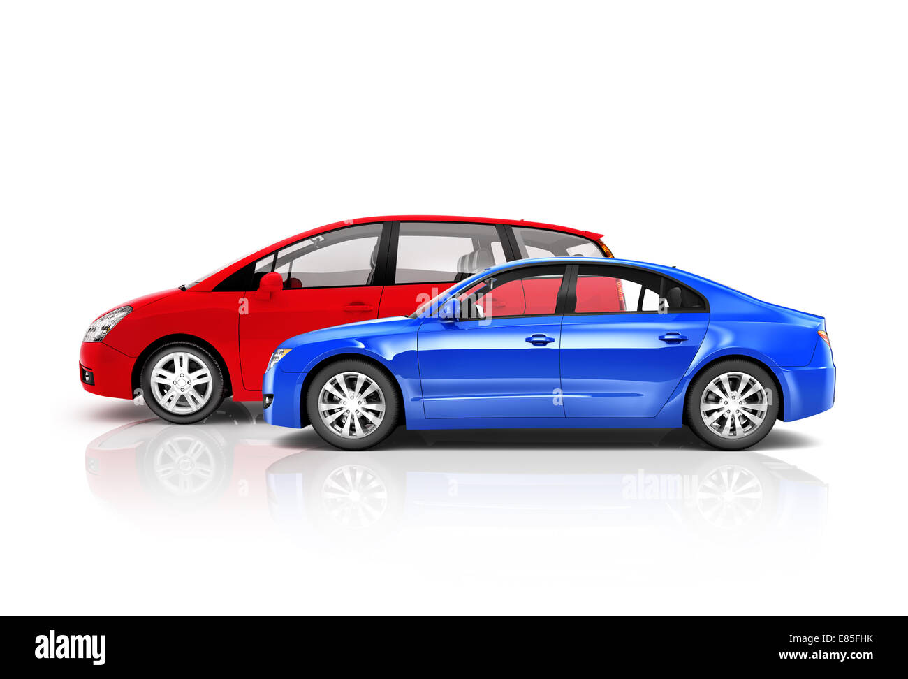 Set of Cars Stock Photo - Alamy