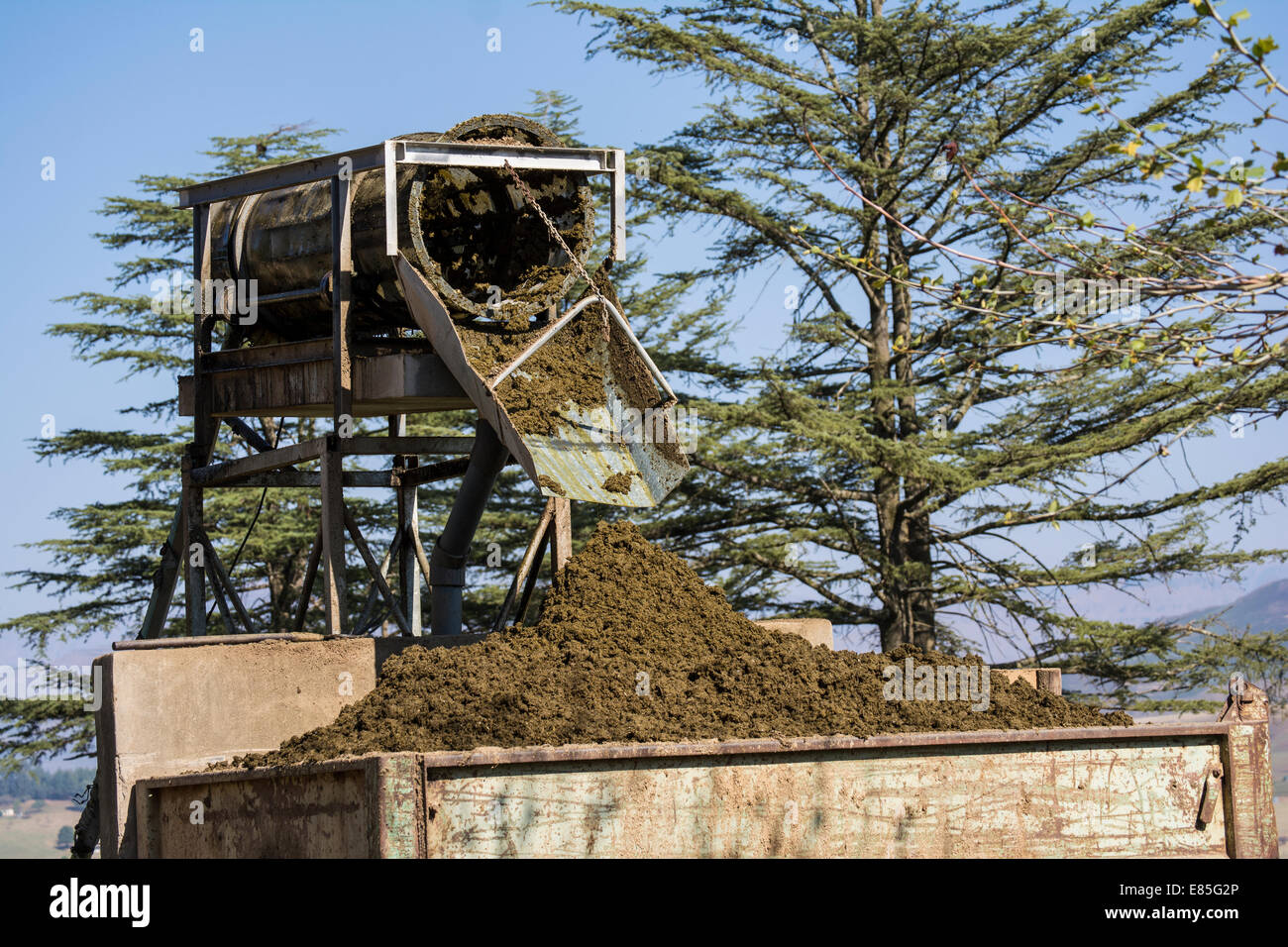 Sludge separator on a dairy farm Stock Photo - Alamy