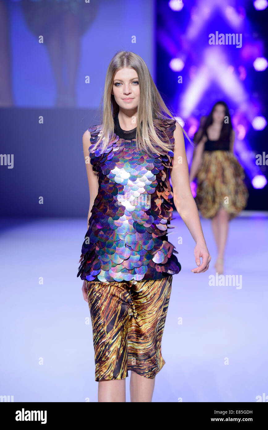 SYDNEY, AUSTRALIA - SEPTEMBER 27: A model showcases designs for Romance ...