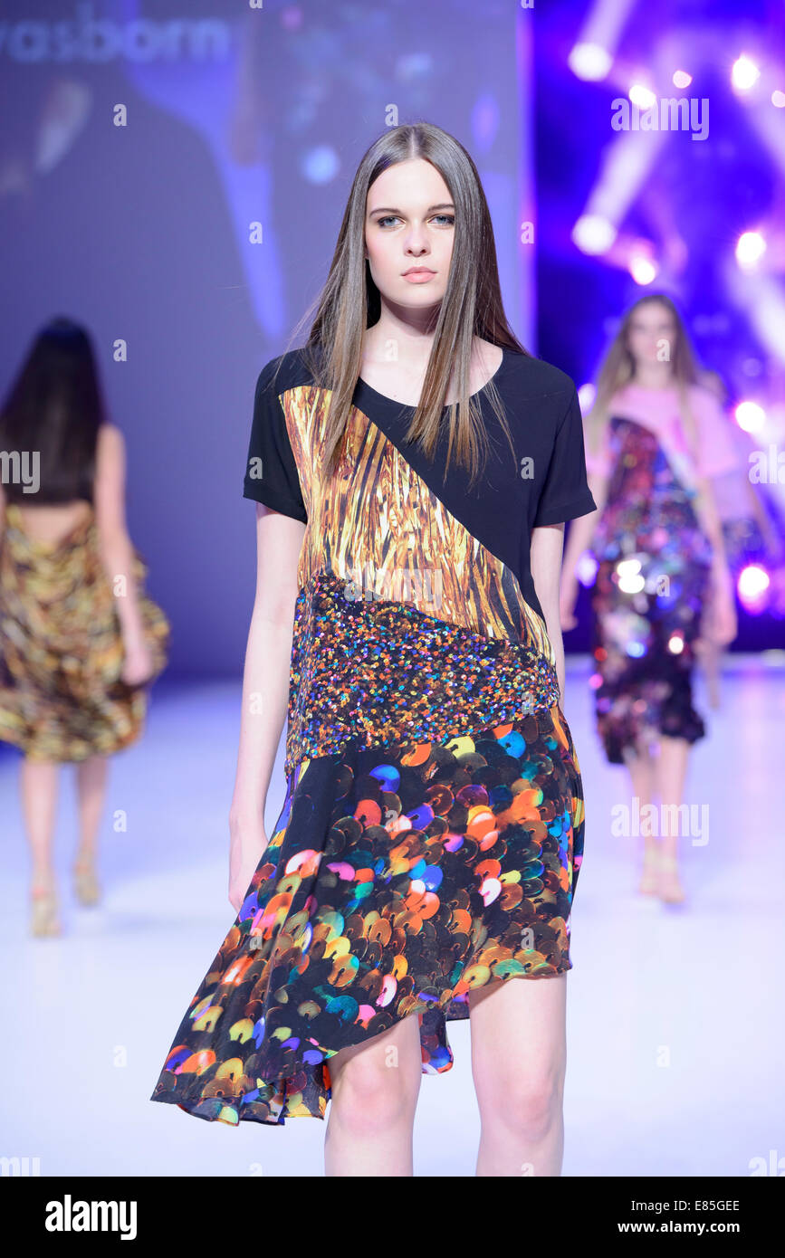 SYDNEY, AUSTRALIA - SEPTEMBER 27: A model showcases designs for Romance ...