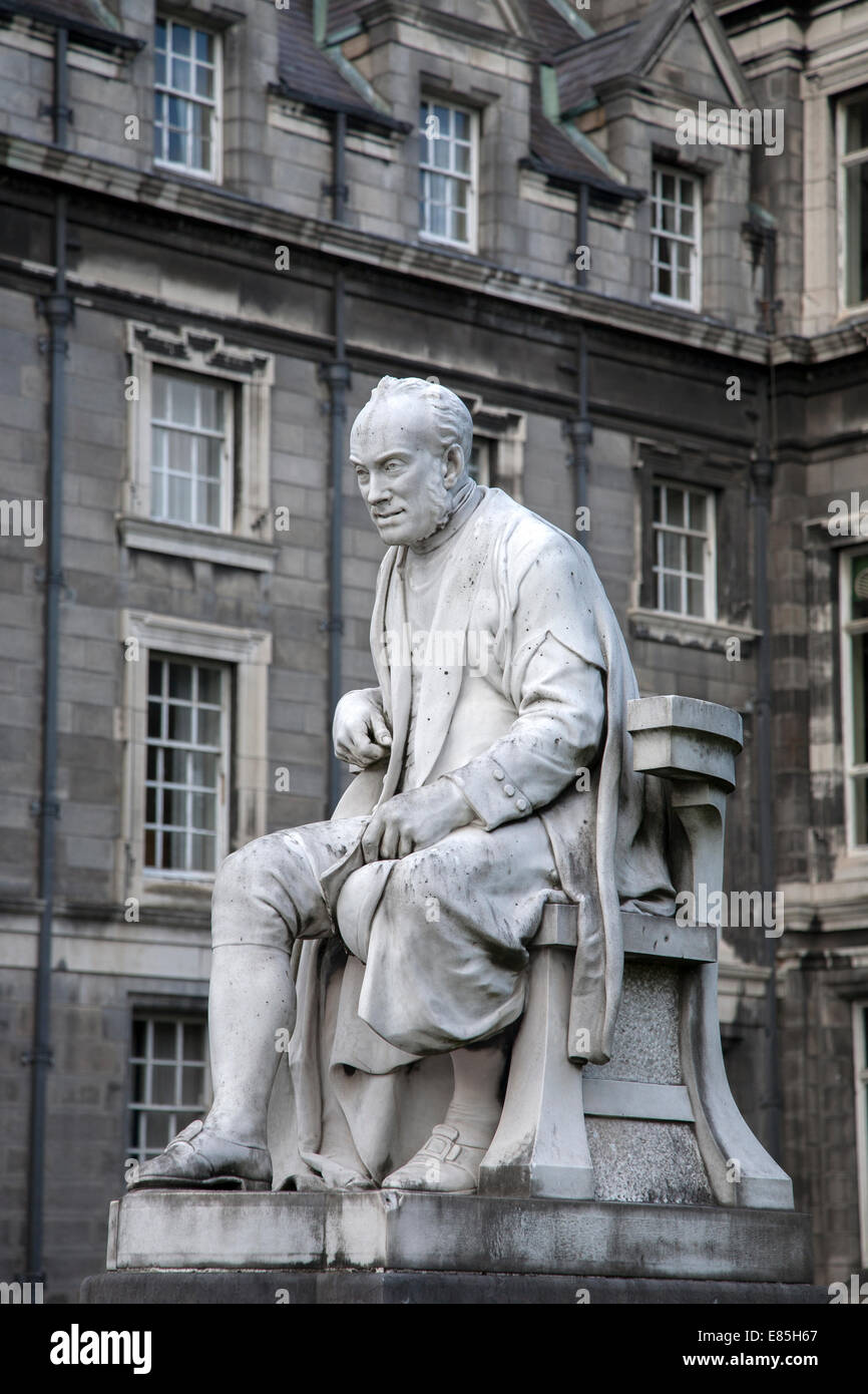 Statue of George Salmon at Trinity College University; Dublin; Ireland ...