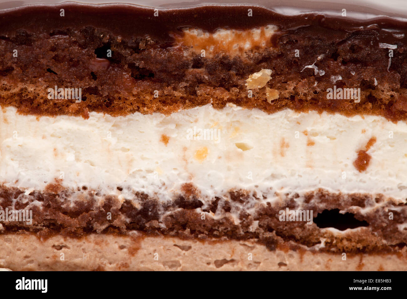 chocolate layer cake close up Stock Photo - Alamy