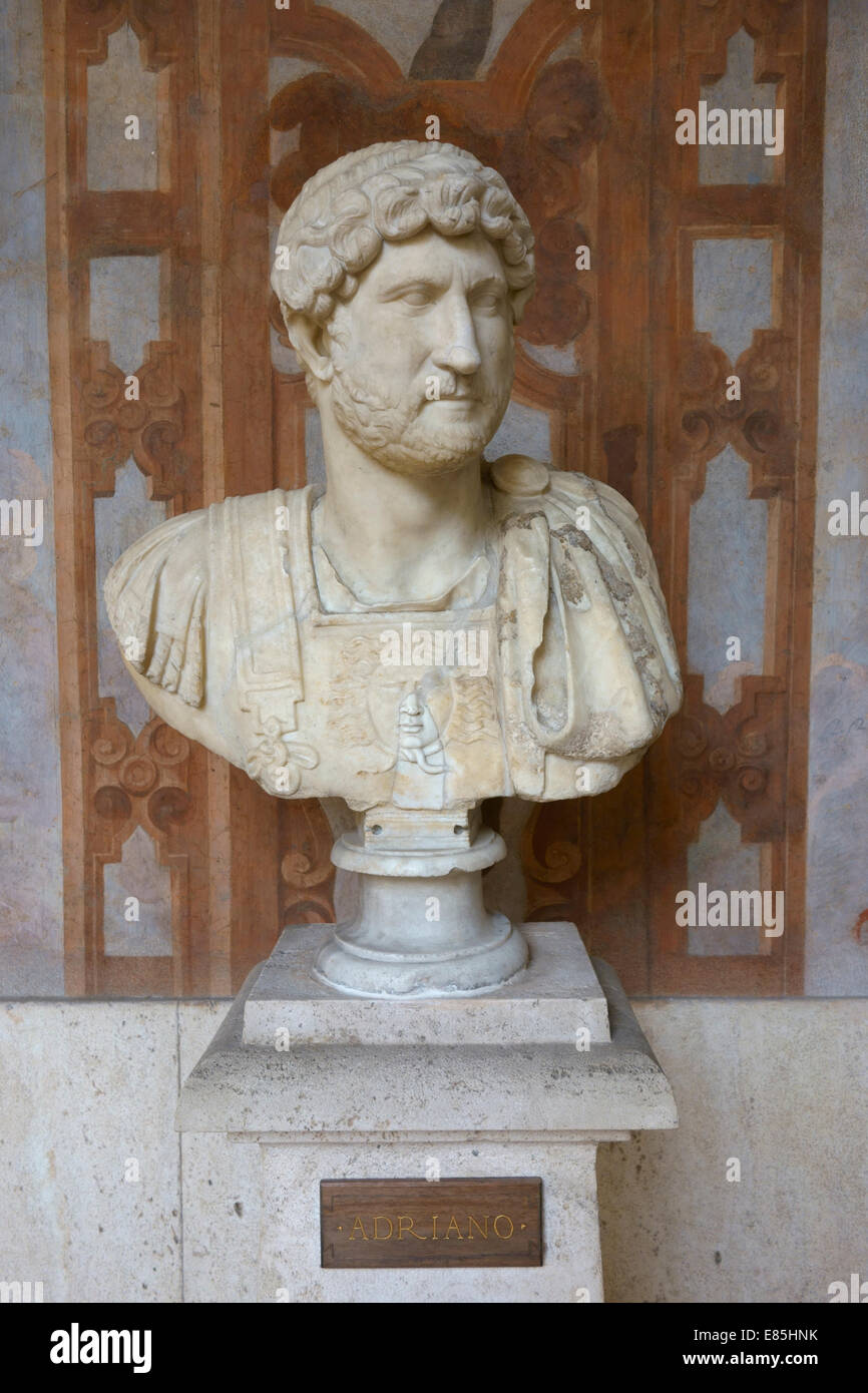 Bust of Hadrian Museo Nazionale Romano Palazzo Altemps Rome Italy Stock ...