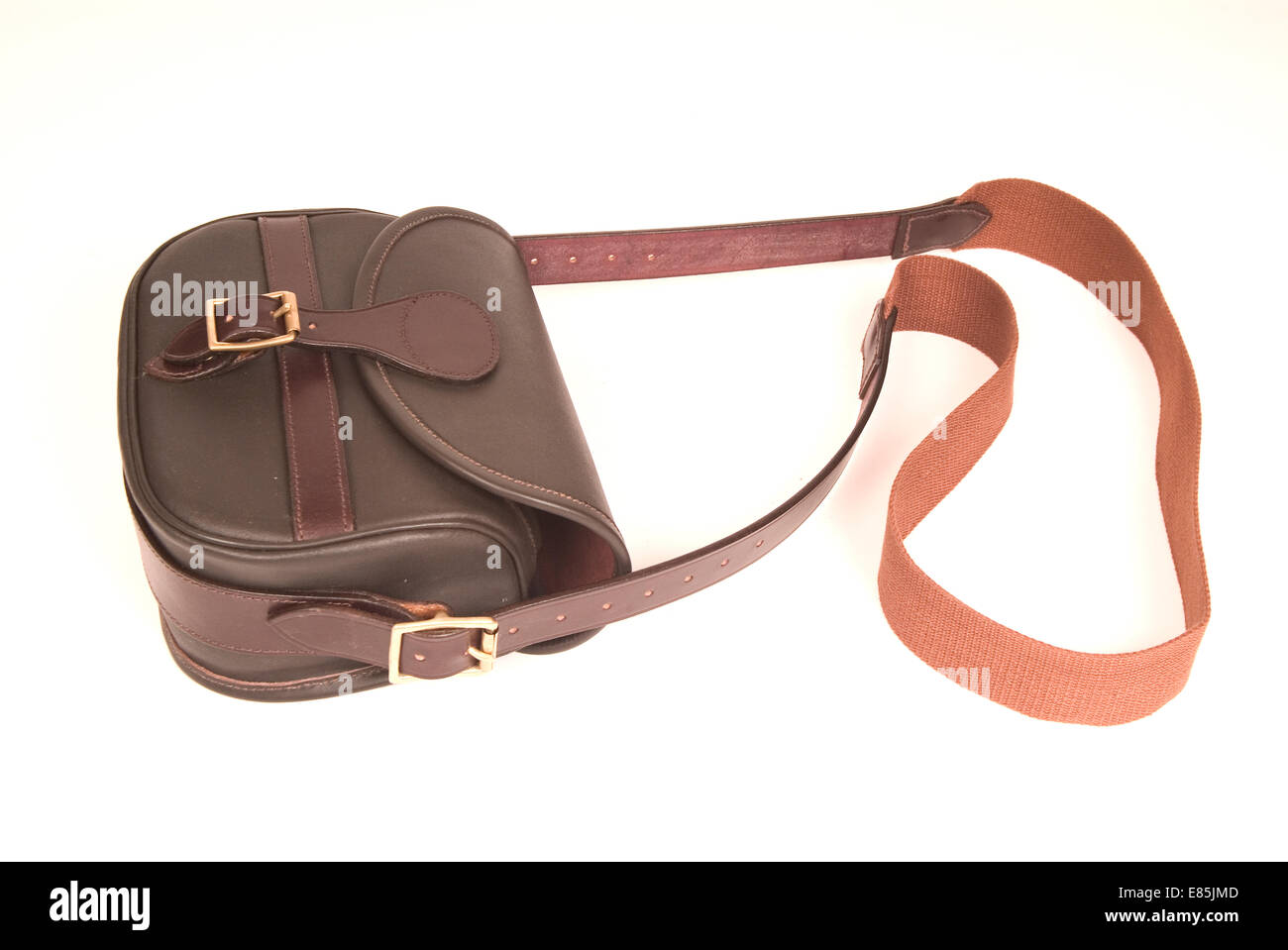 Leather cartridge bag for shooting Stock Photo - Alamy