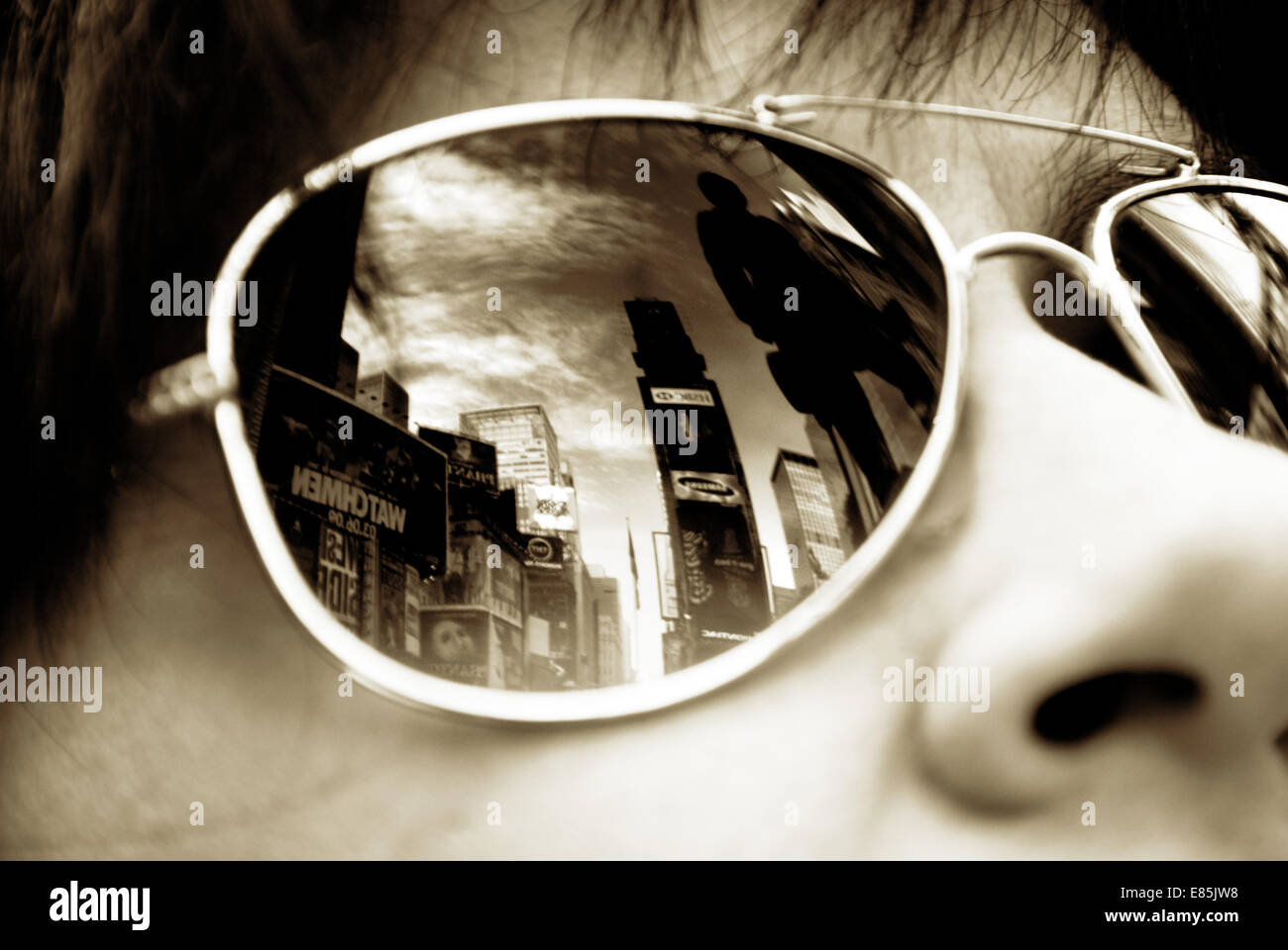 Sunglasses Reflection Photography Sea Reflected In Mans Sunglasses