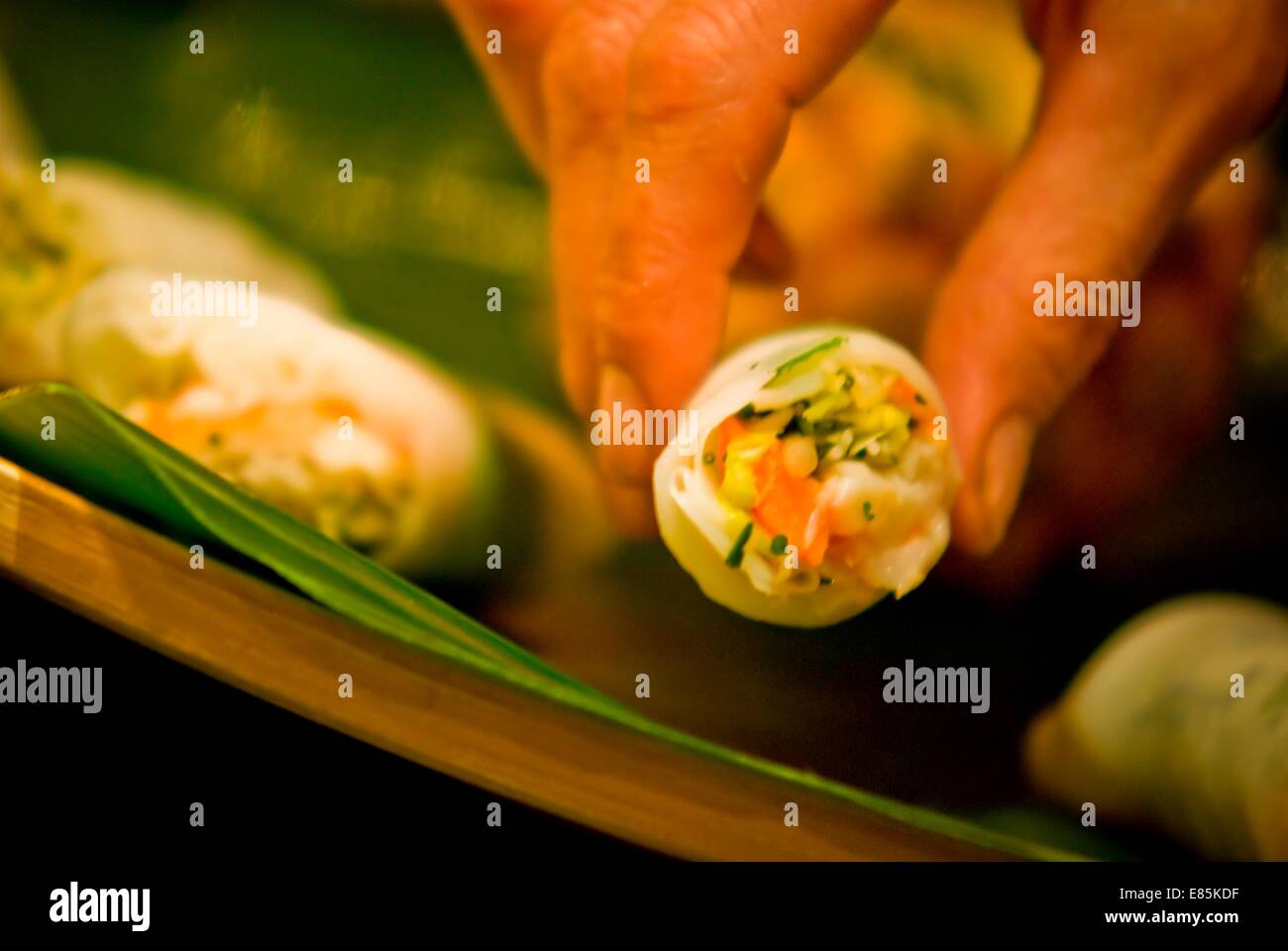 Spring roll filling Stock Photo - Alamy