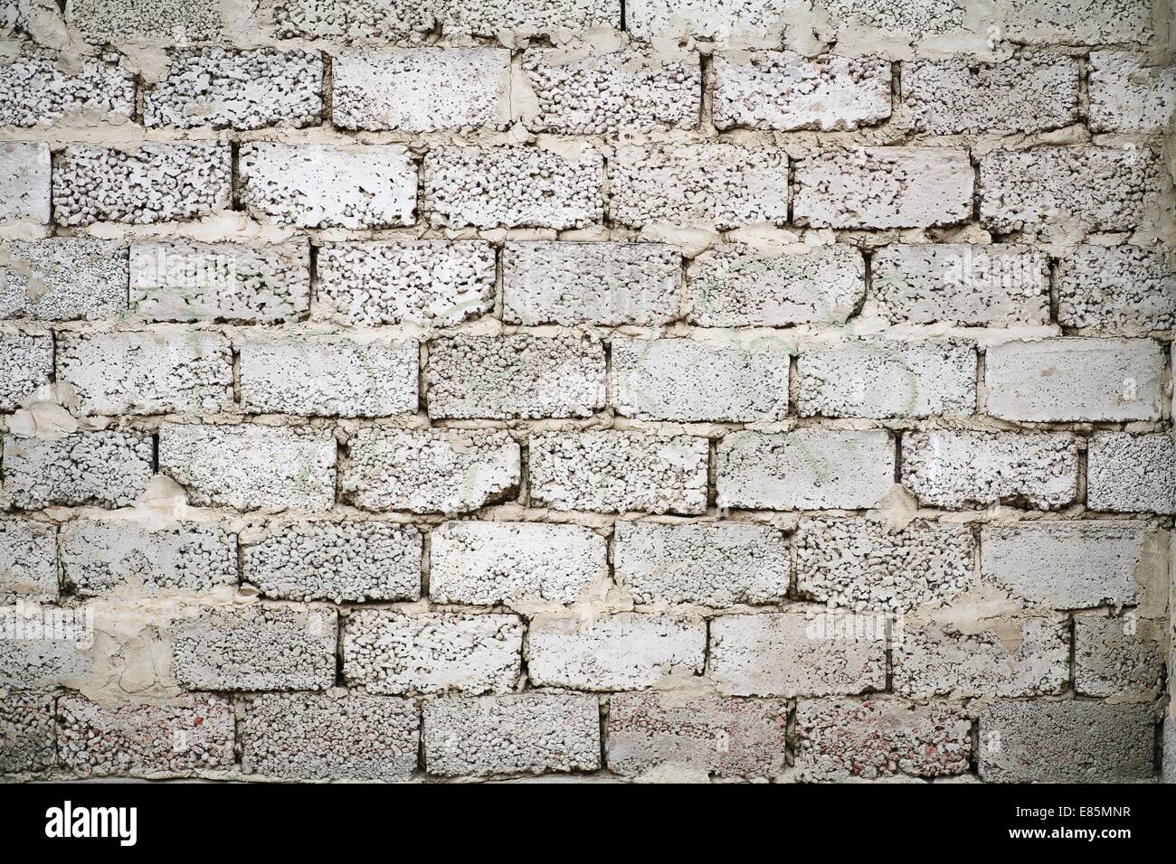wall of the grey brick pattern background Stock Photo - Alamy