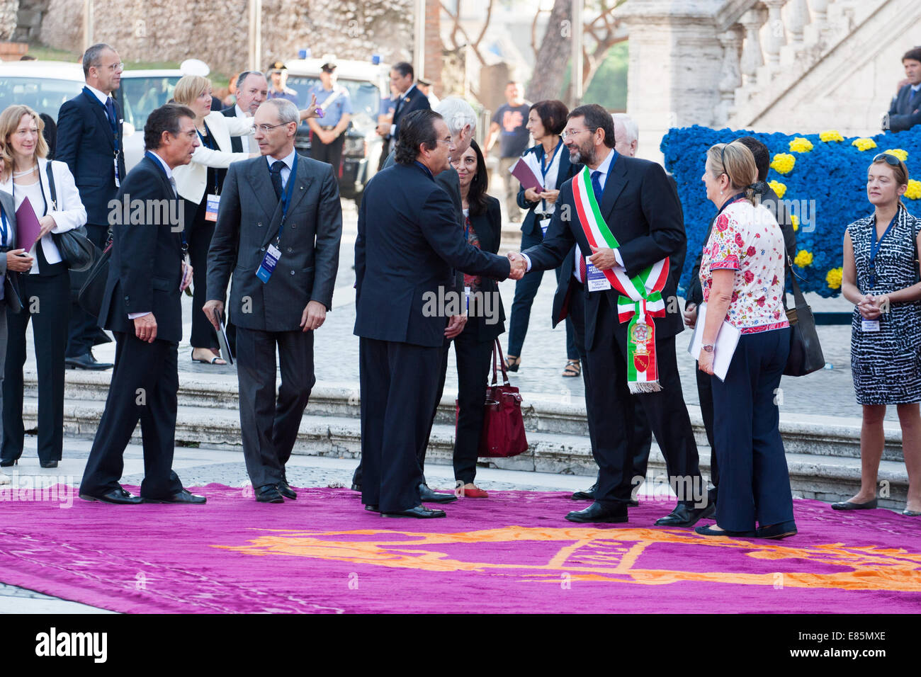 Rome, Italy. 1st October, 2014. Deputy Mayor of Madrid arrives to the ...