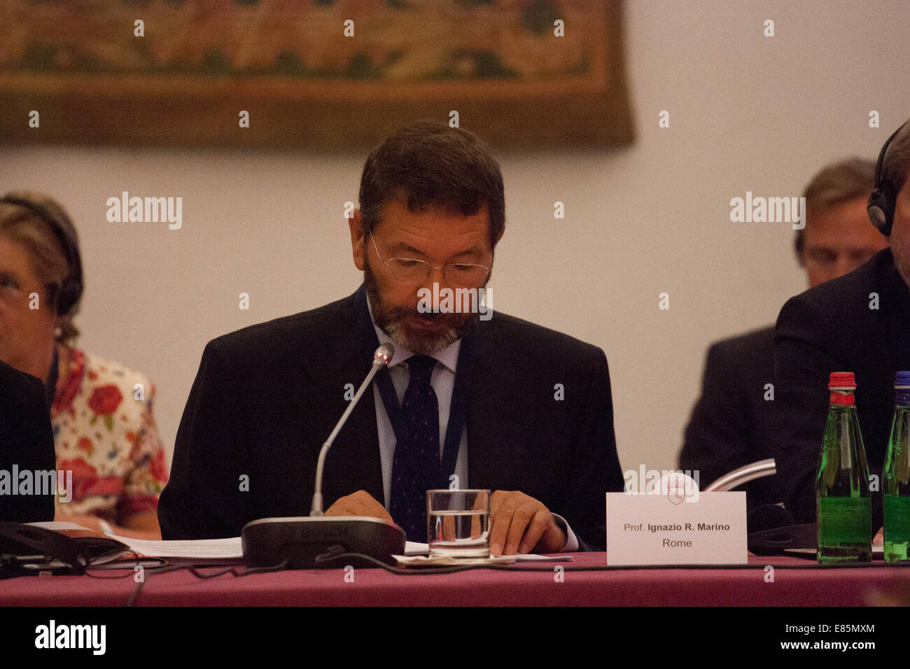Rome, Italy. 1st October, 2014. The Mayor of Rome, Ignazio Marino ...