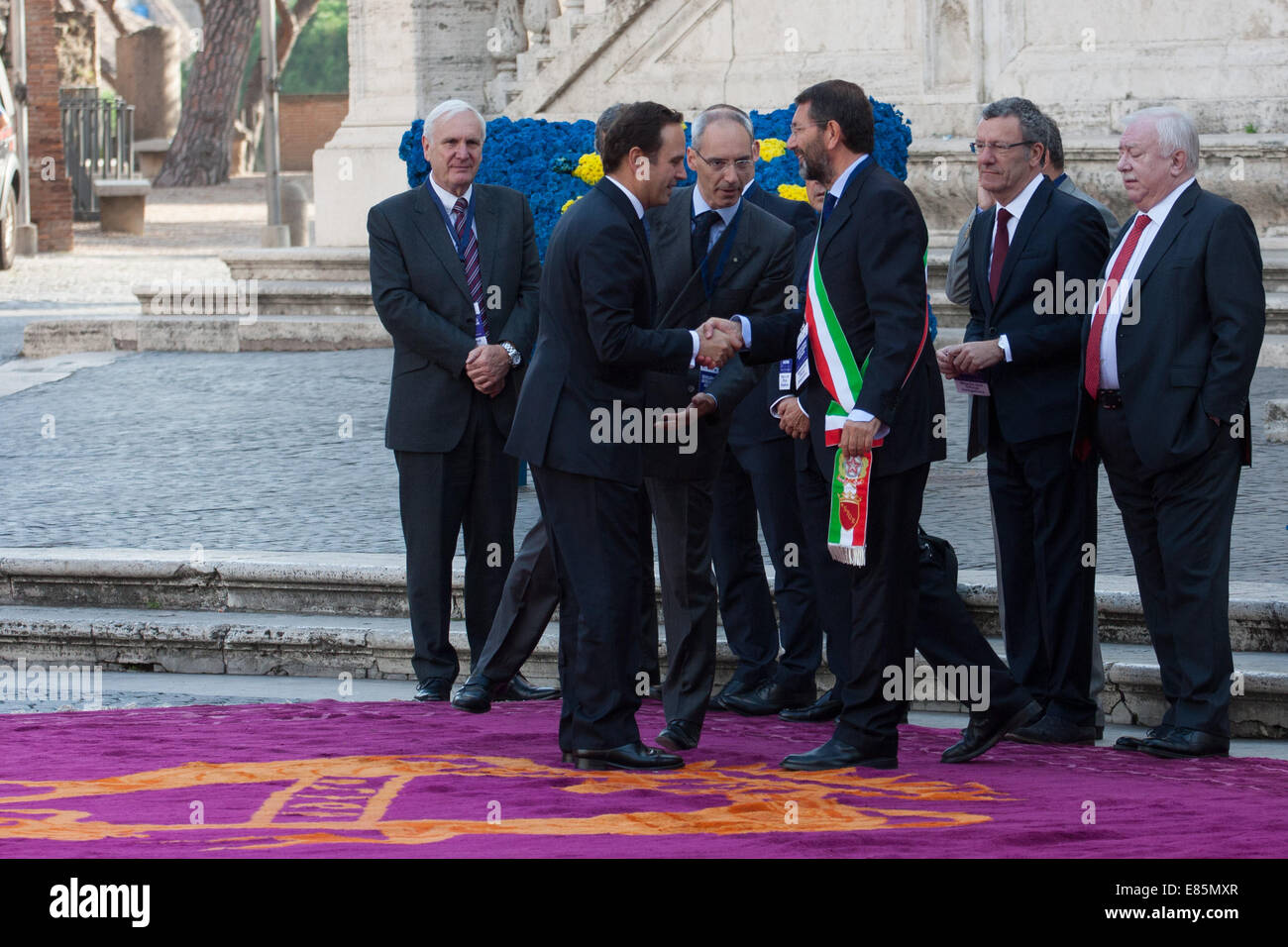 Rome, Italy. 1st October, 2014. Meeting between the mayors of the ...