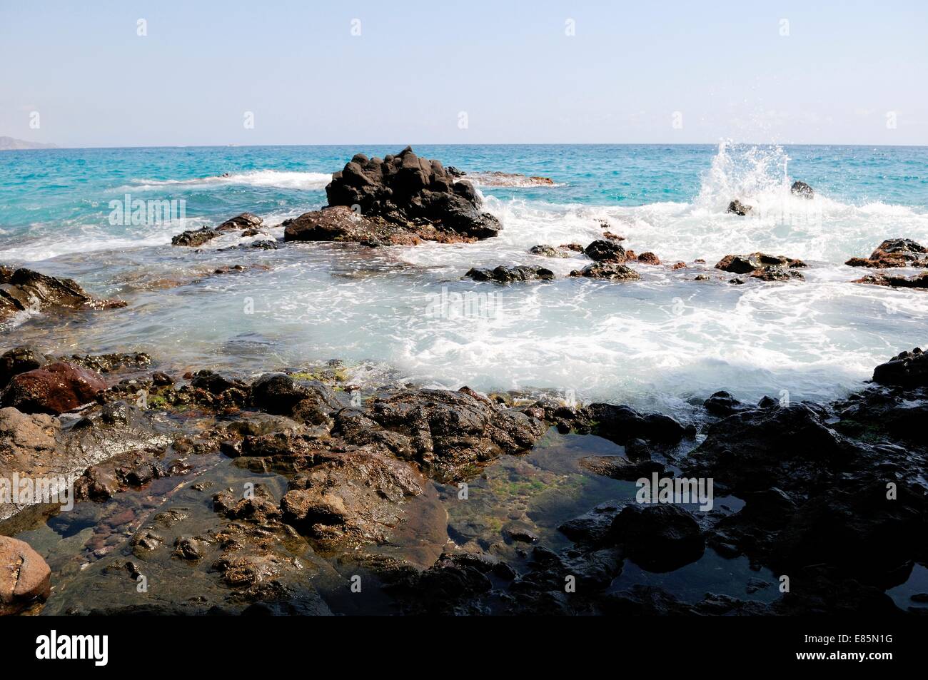 Rocks in the sea Stock Photo - Alamy