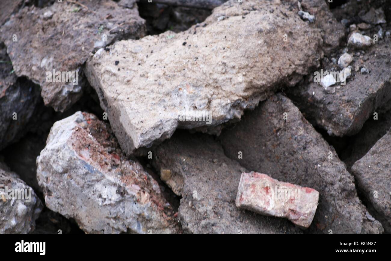 demolished concrete background Stock Photo - Alamy