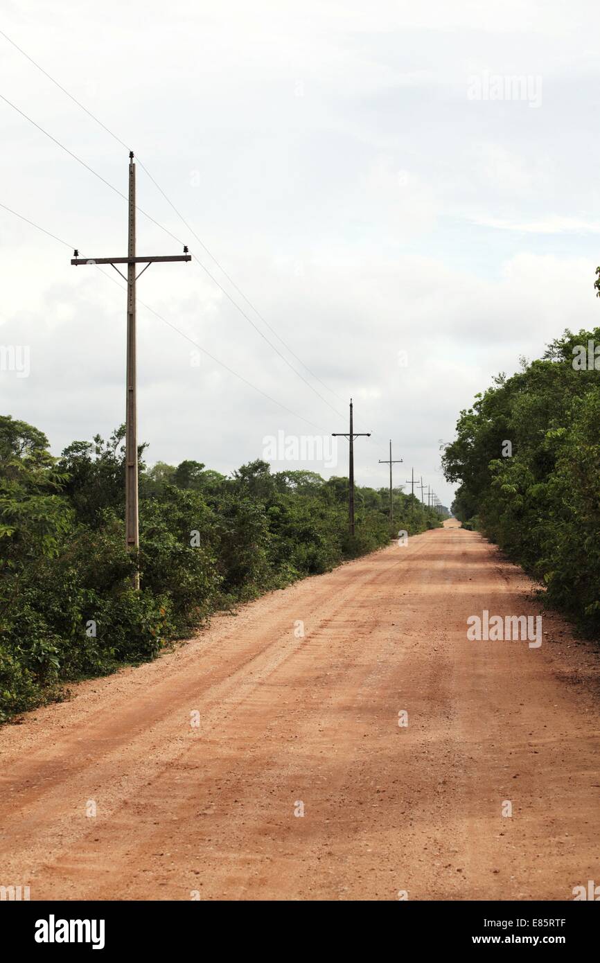 Long dusty road Stock Photo - Alamy