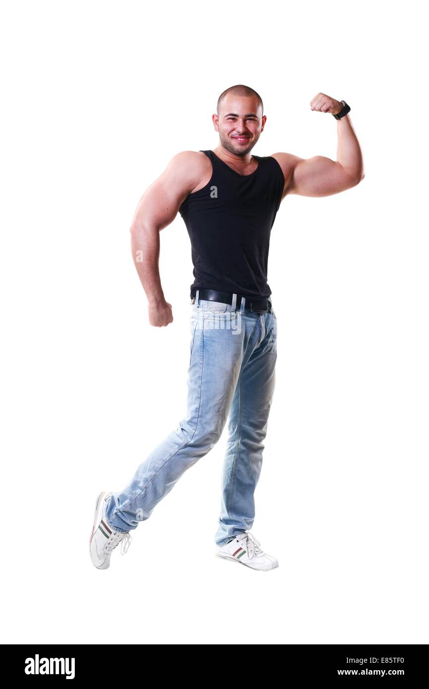 Hispanic man open arms smiling Cut Out Stock Images & Pictures - Alamy