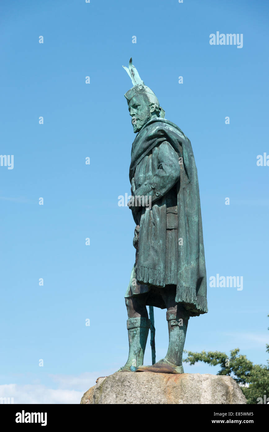 A statue of [Donald Cameron of Lochiel] in [Fort William] Scotland UK ...