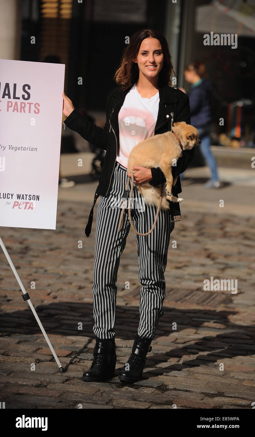 London, UK. 01st Oct, 2014. Lucy Watson unveils new vegetarian ad ...