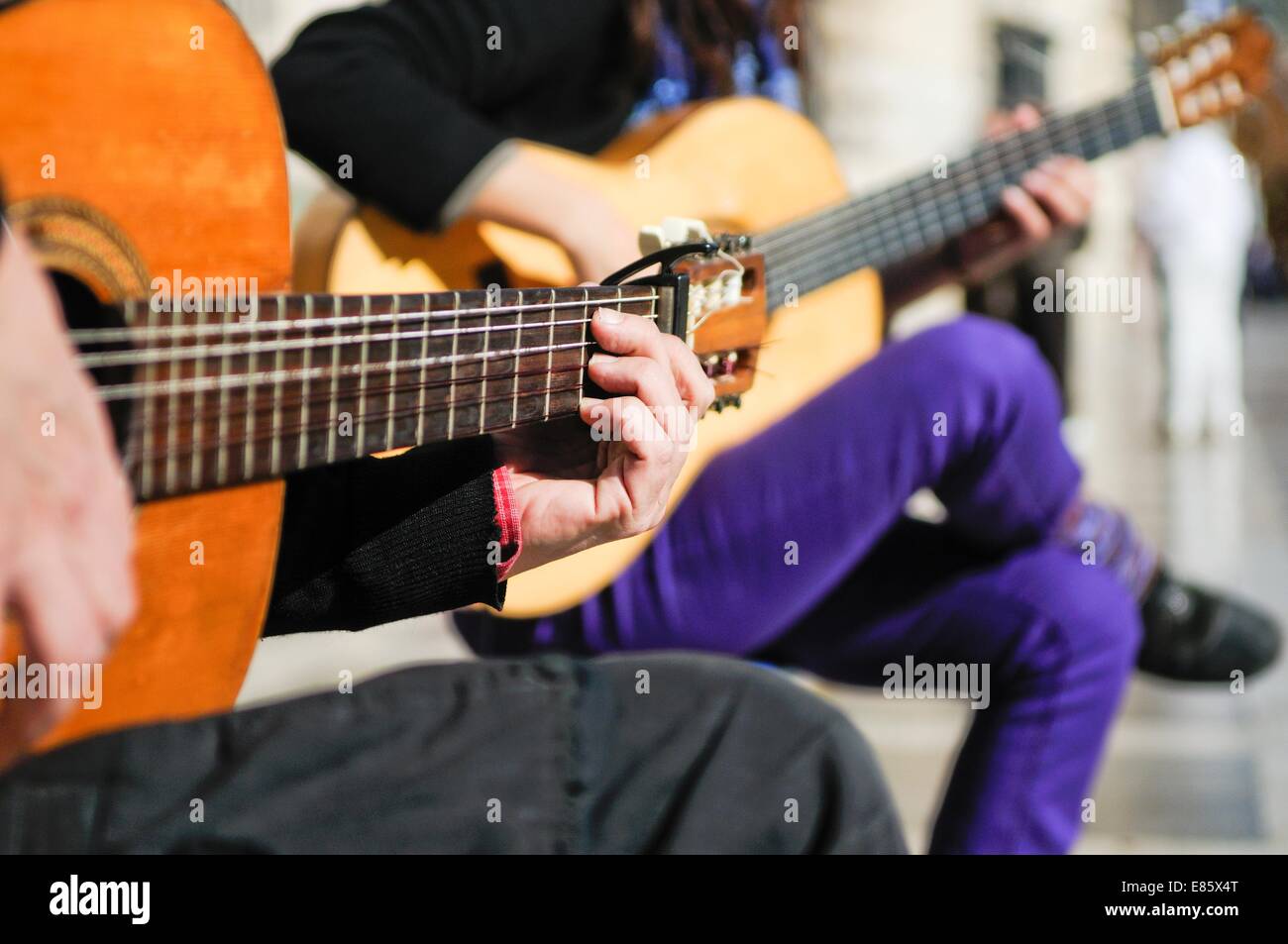 People playing guitars Stock Photo - Alamy