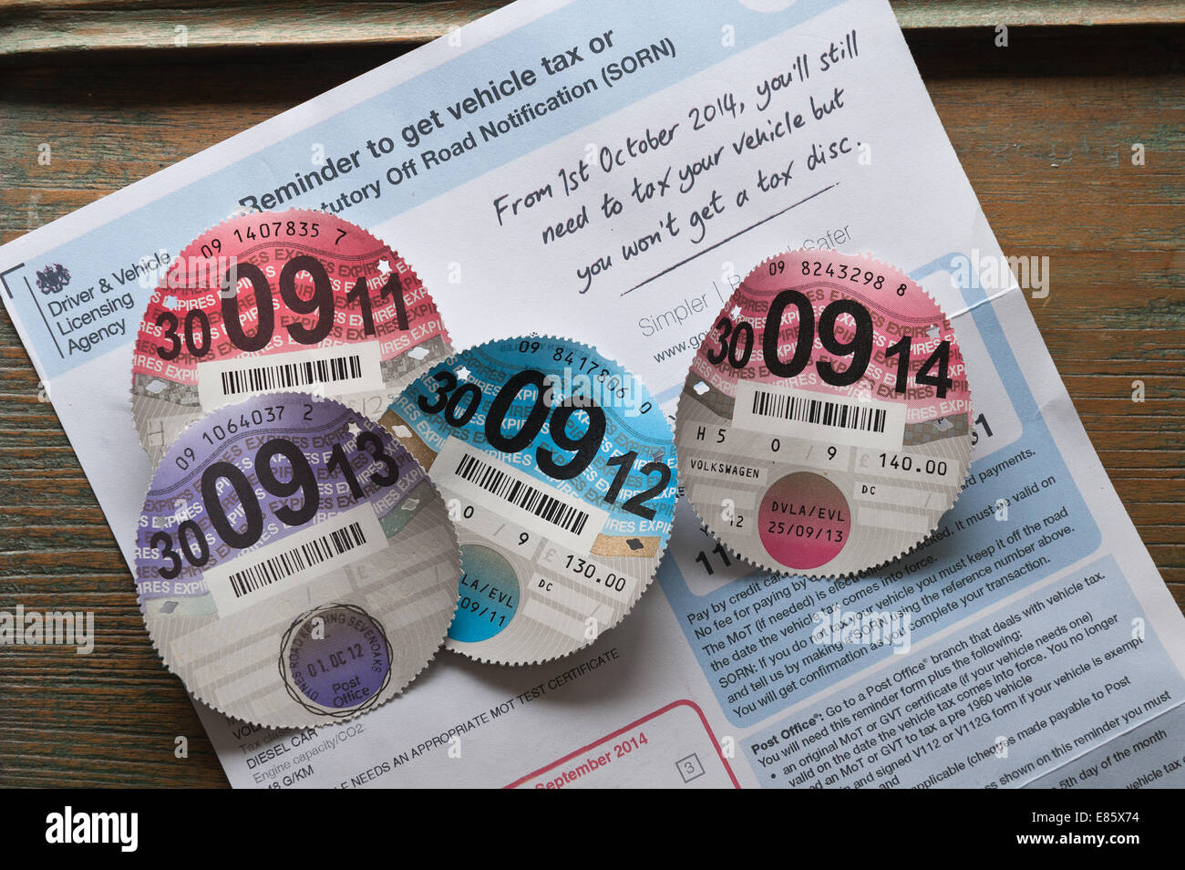 End of paper road Tax disc from 1 October 2014 removed from windscreens ...