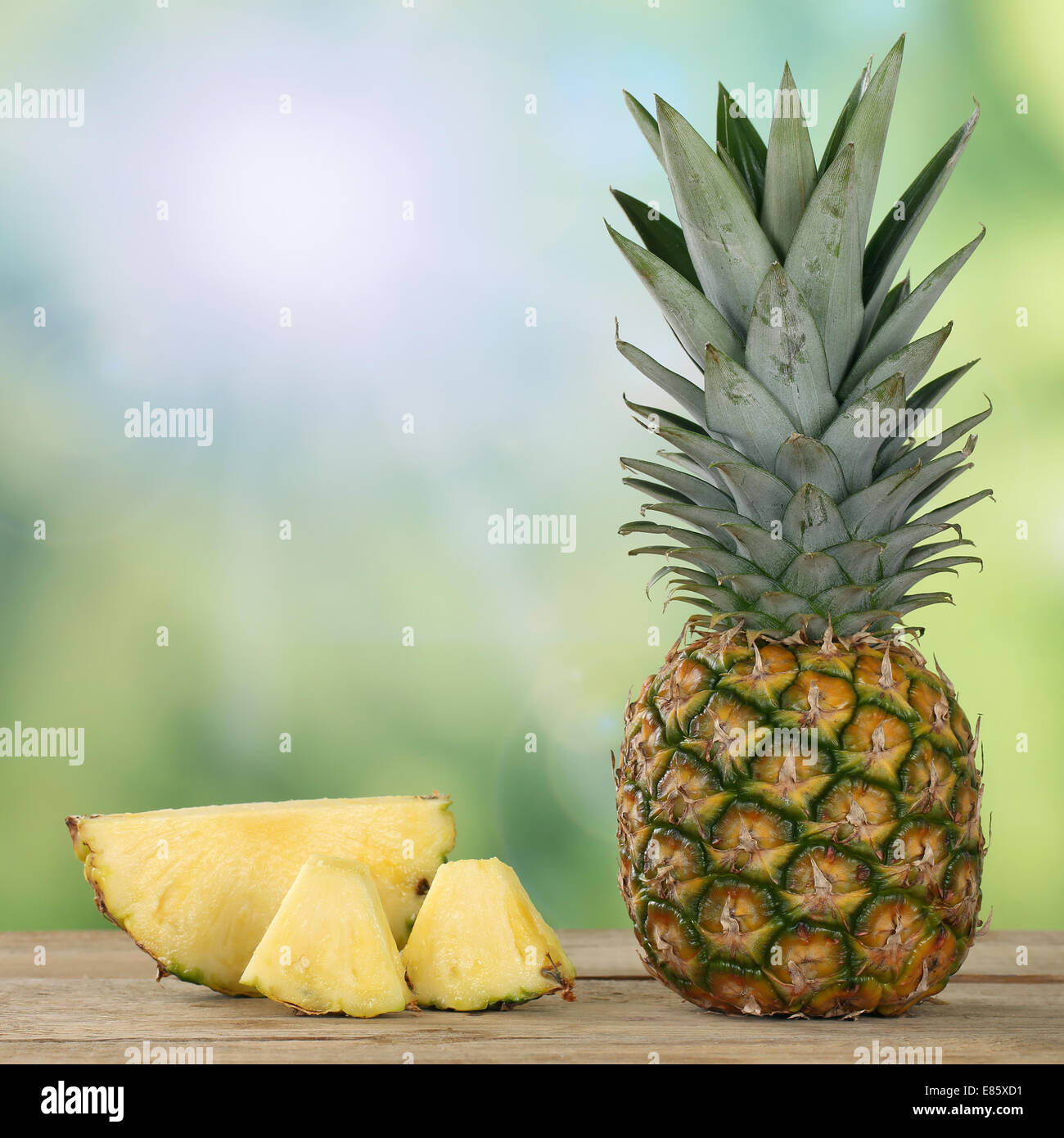 Healthy eating fresh pineapple fruit in summer Stock Photo - Alamy