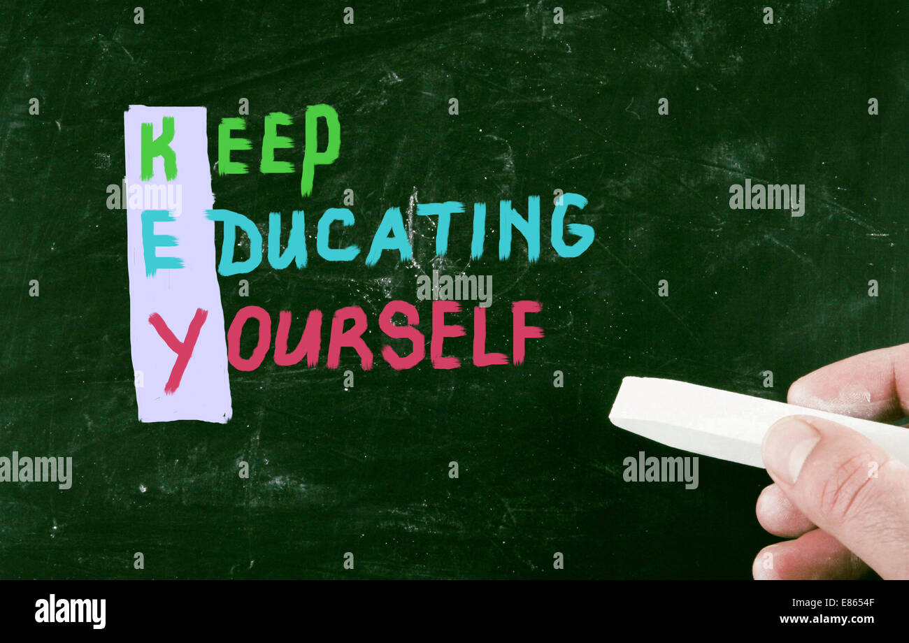 keep educating yourself Stock Photo - Alamy