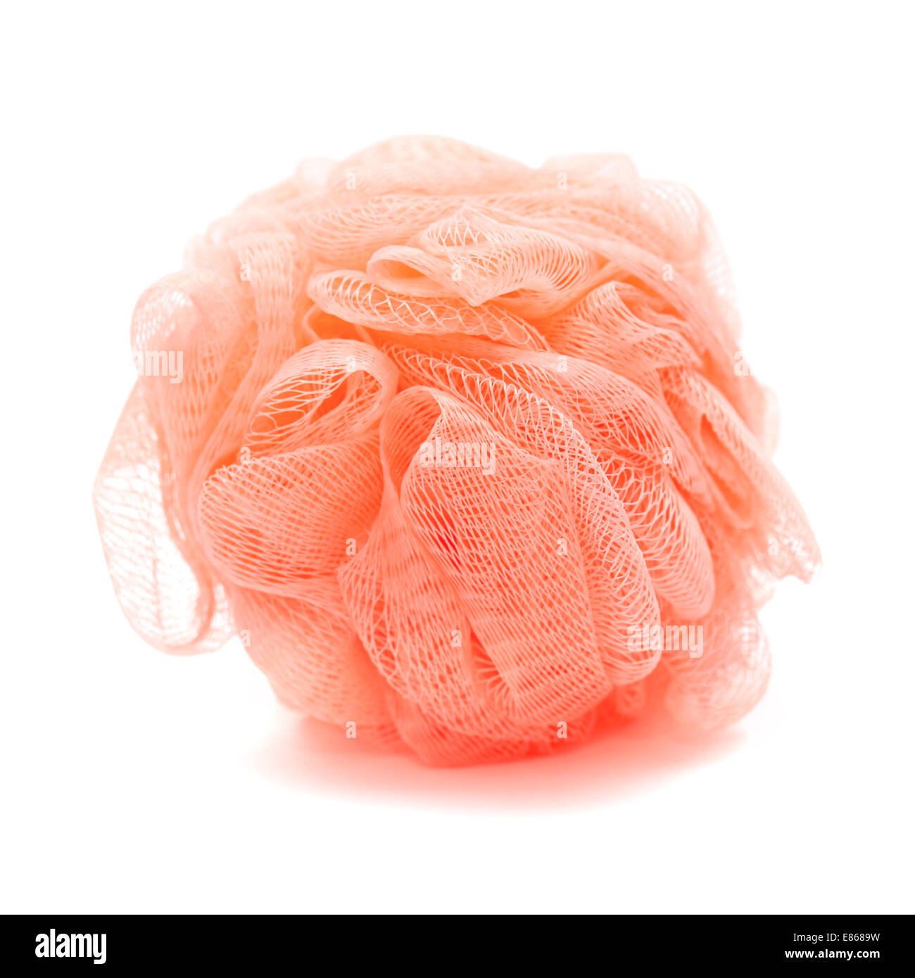 Puff Shower sponge isolated on white background Stock Photo - Alamy