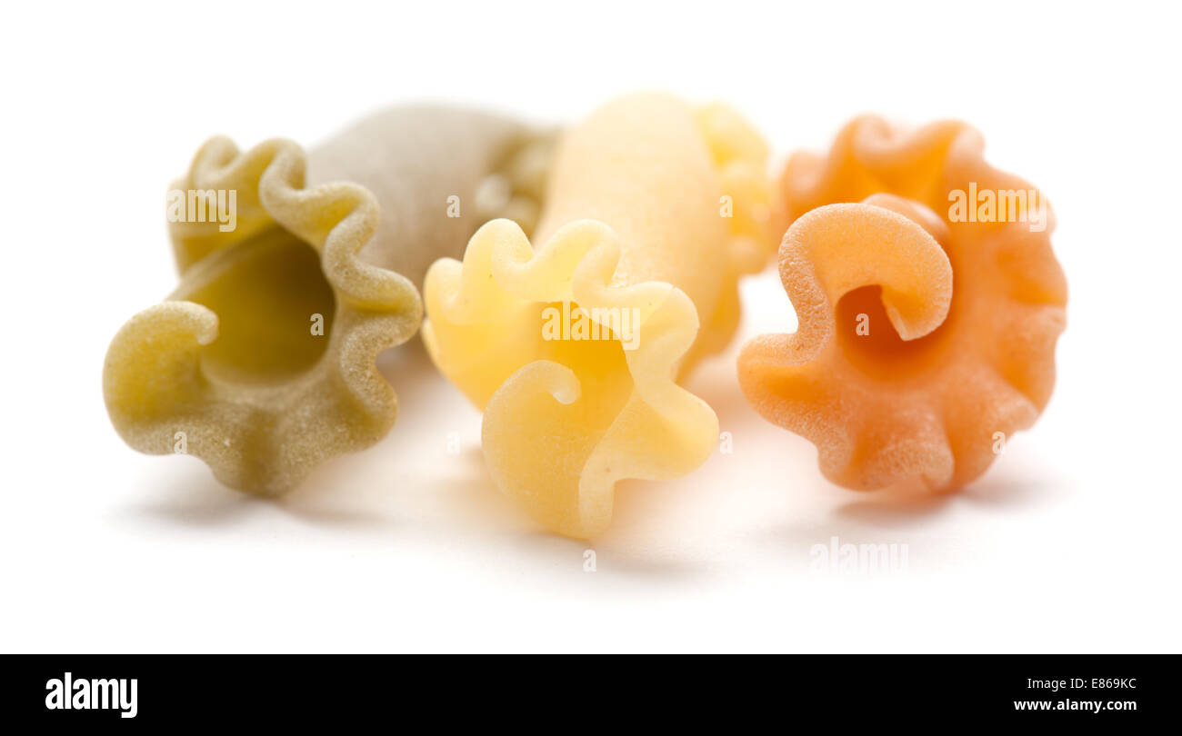 Campanelle pasta tricolor, naturally tinted with tomato and spinach ...