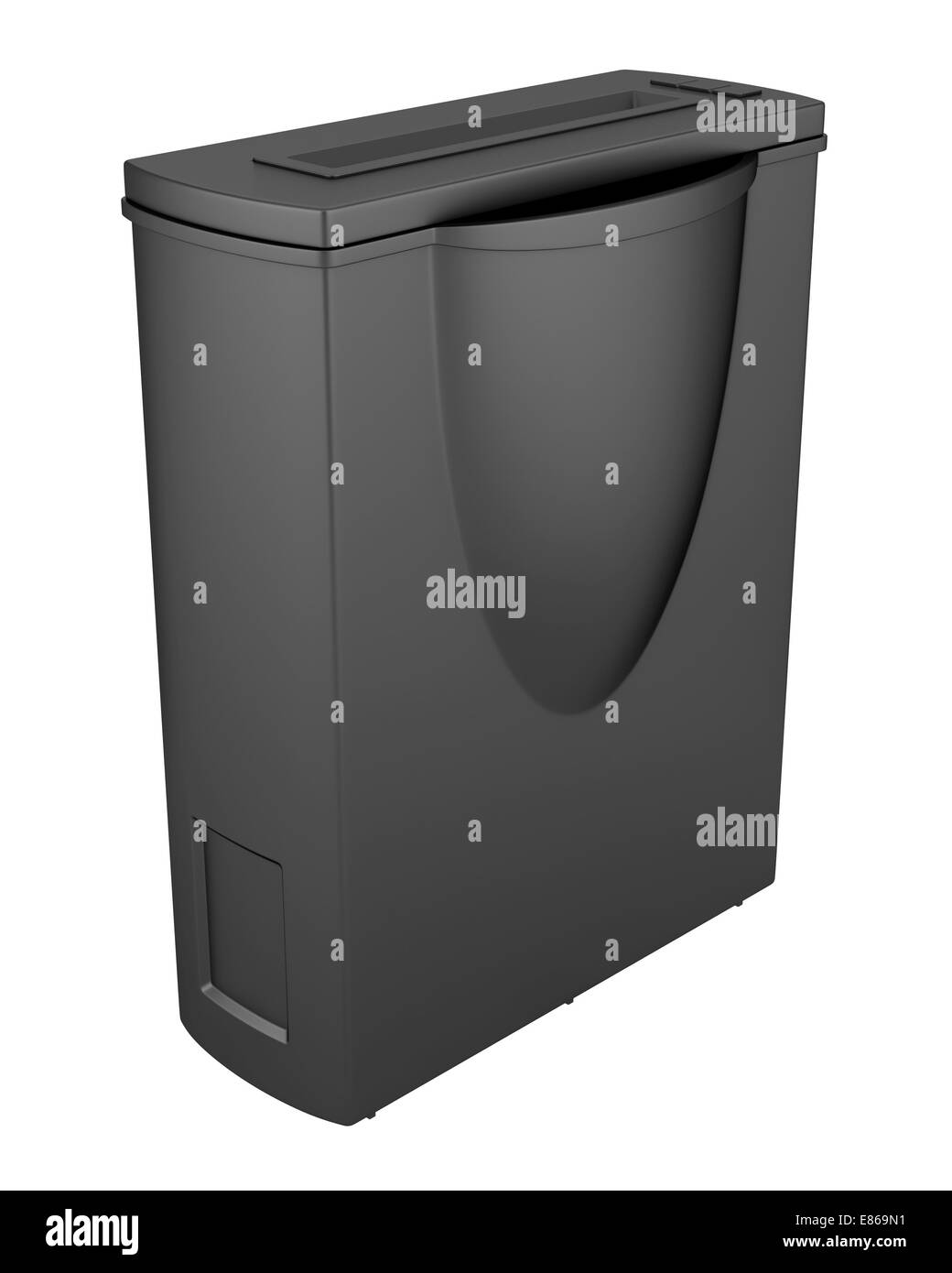 modern black office paper shredder isolated on white background Stock ...