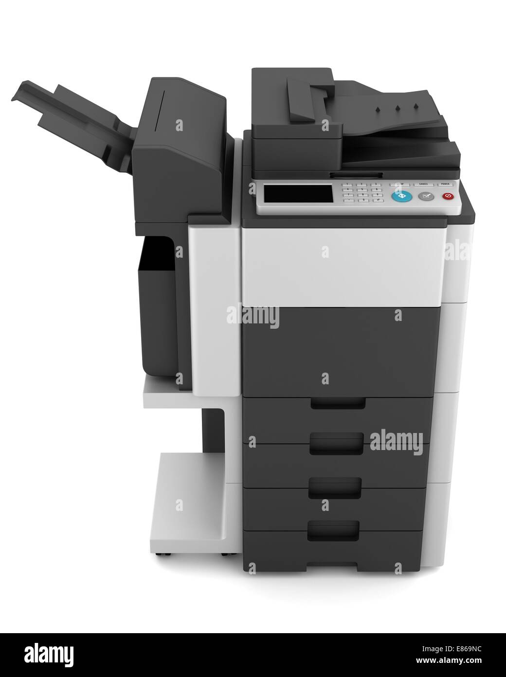 modern office multifunction printer isolated on white background Stock ...