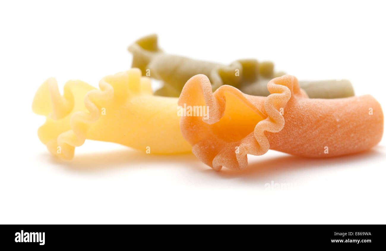 Campanelle pasta tricolor, naturally tinted with tomato and spinach ...