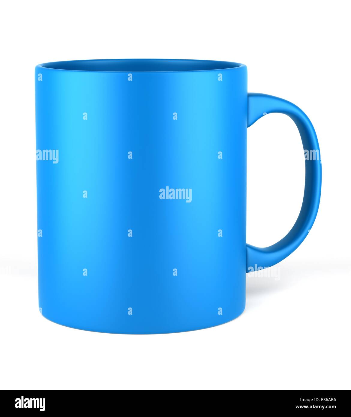 blue ceramic cup isolated on white background Stock Photo - Alamy