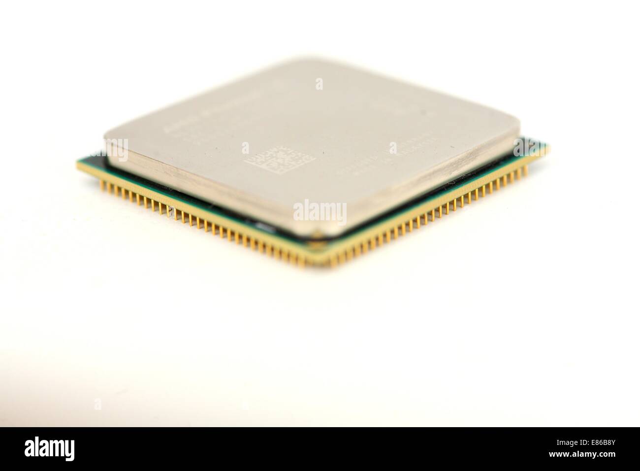 Closeup of a computer processor over a white background Stock Photo - Alamy
